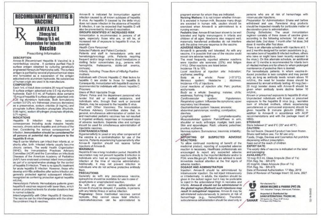 package insert | Sahar Pharma
