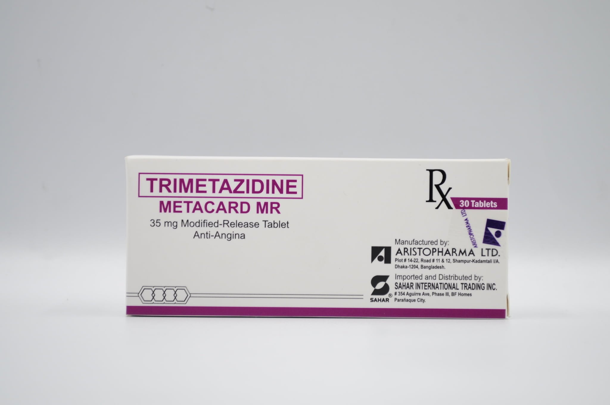 Trimetazidine Hydrochloride (Metacard MR) | Sahar Pharma