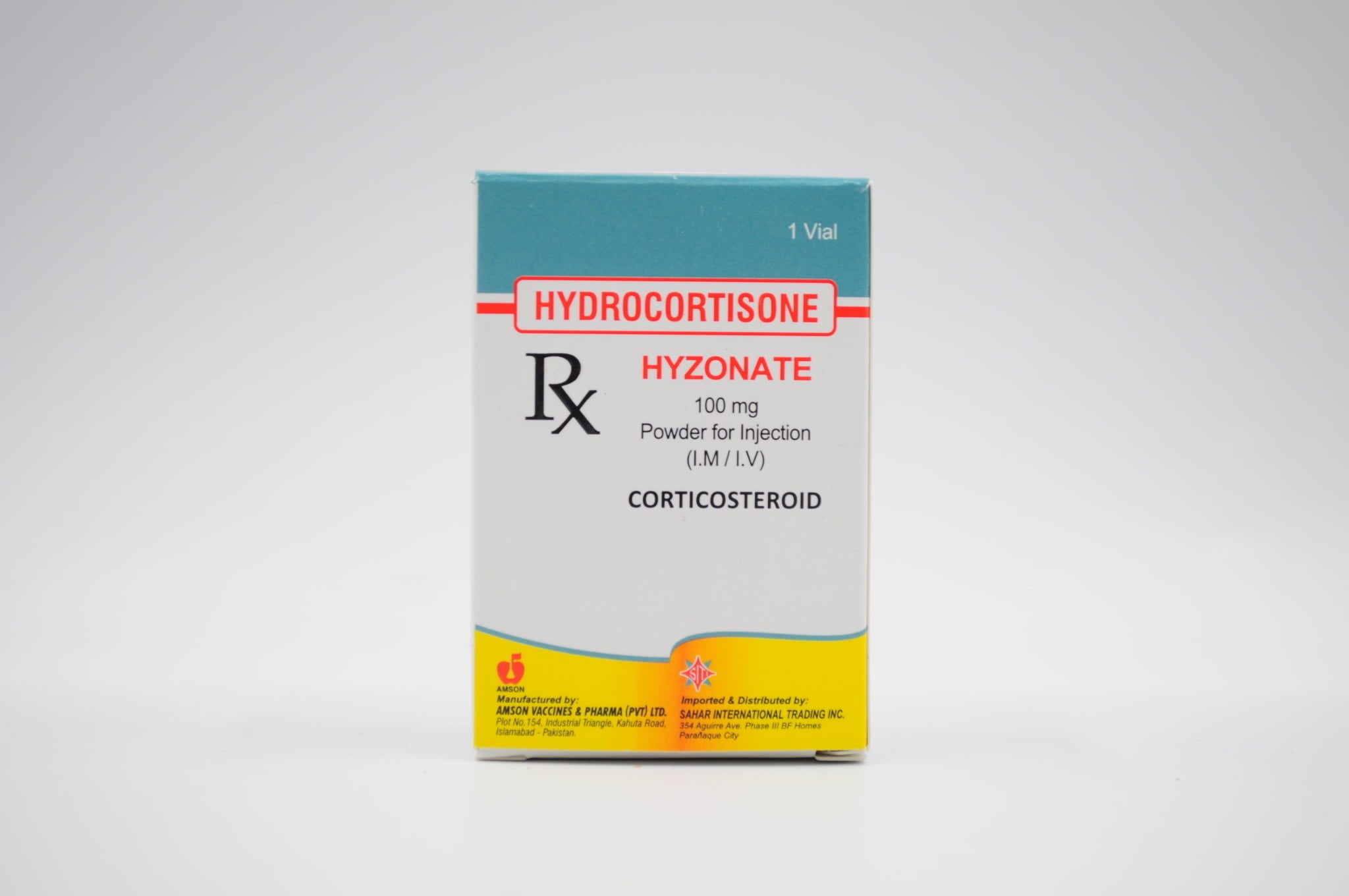 Hyzonate 100 mg - Hydrocortisone (as sodium) | Sahar Pharma