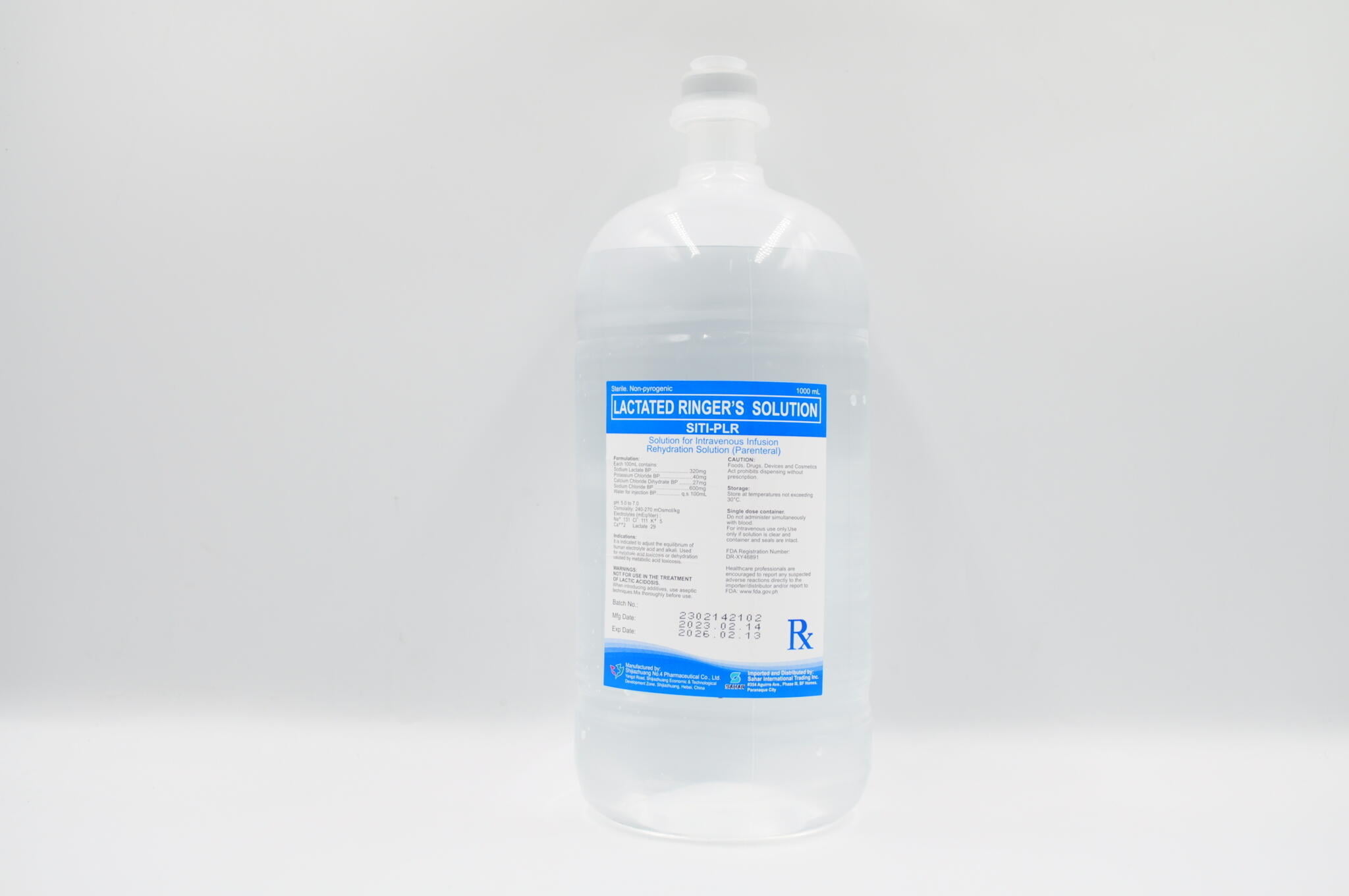 LACTATED RINGERS SOLUTION (SITI-PLR) | Sahar Pharma
